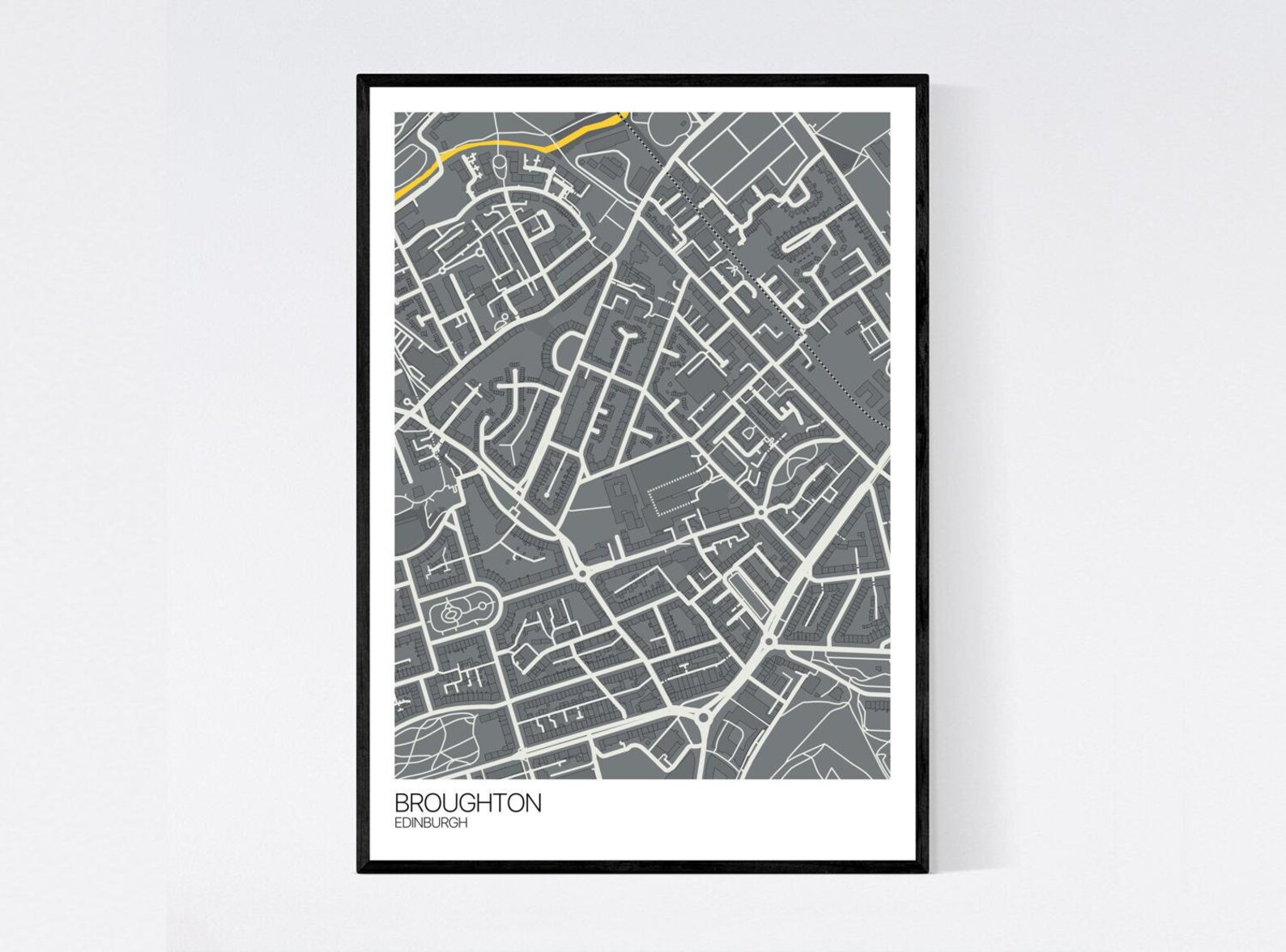 Broughton Edinburgh City Map Art Print Many Colours | Etsy