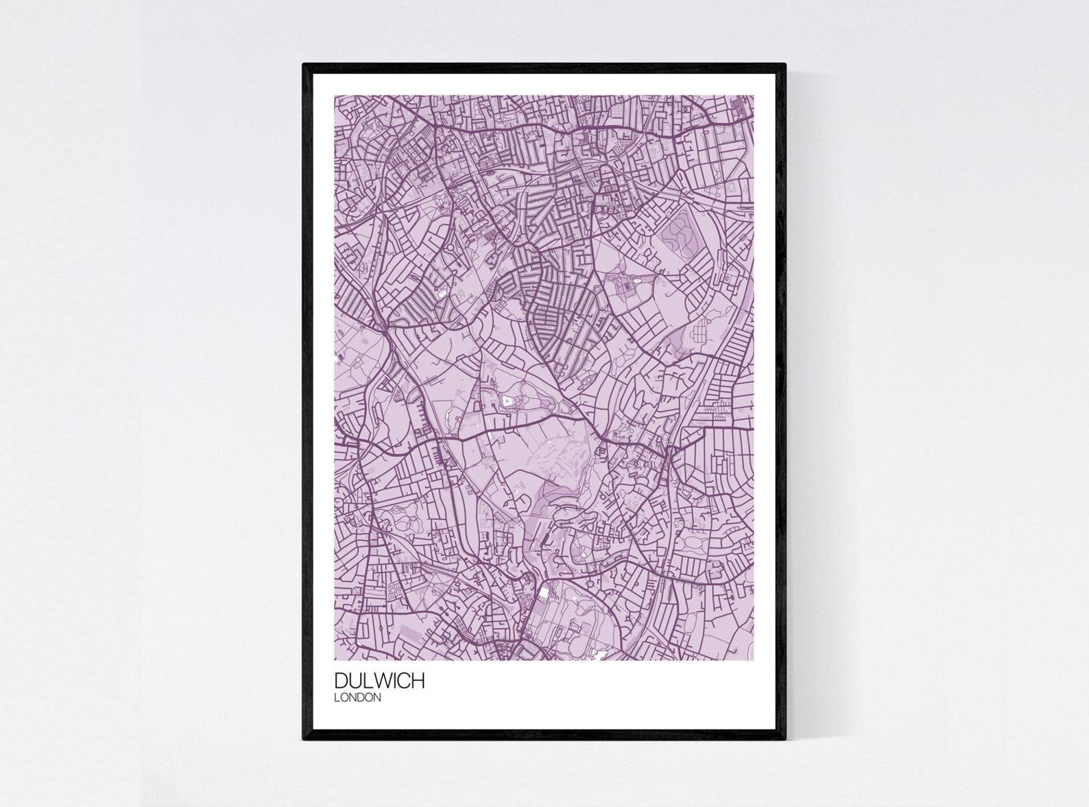 Dulwich London Map Art Print Many Colours 350gsm Art | Etsy