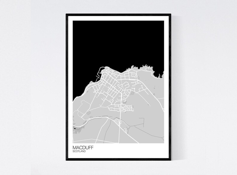 Macduff Scotland Map Art Print Many Styles 350gsm Art - Etsy
