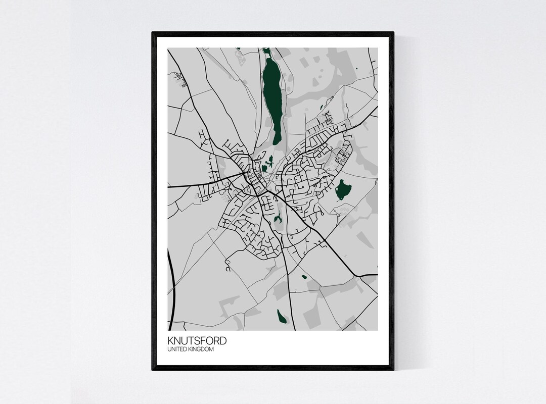 Knutsford Town Map Art Print Many Styles 350gsm Art Quality Paper Fast ...