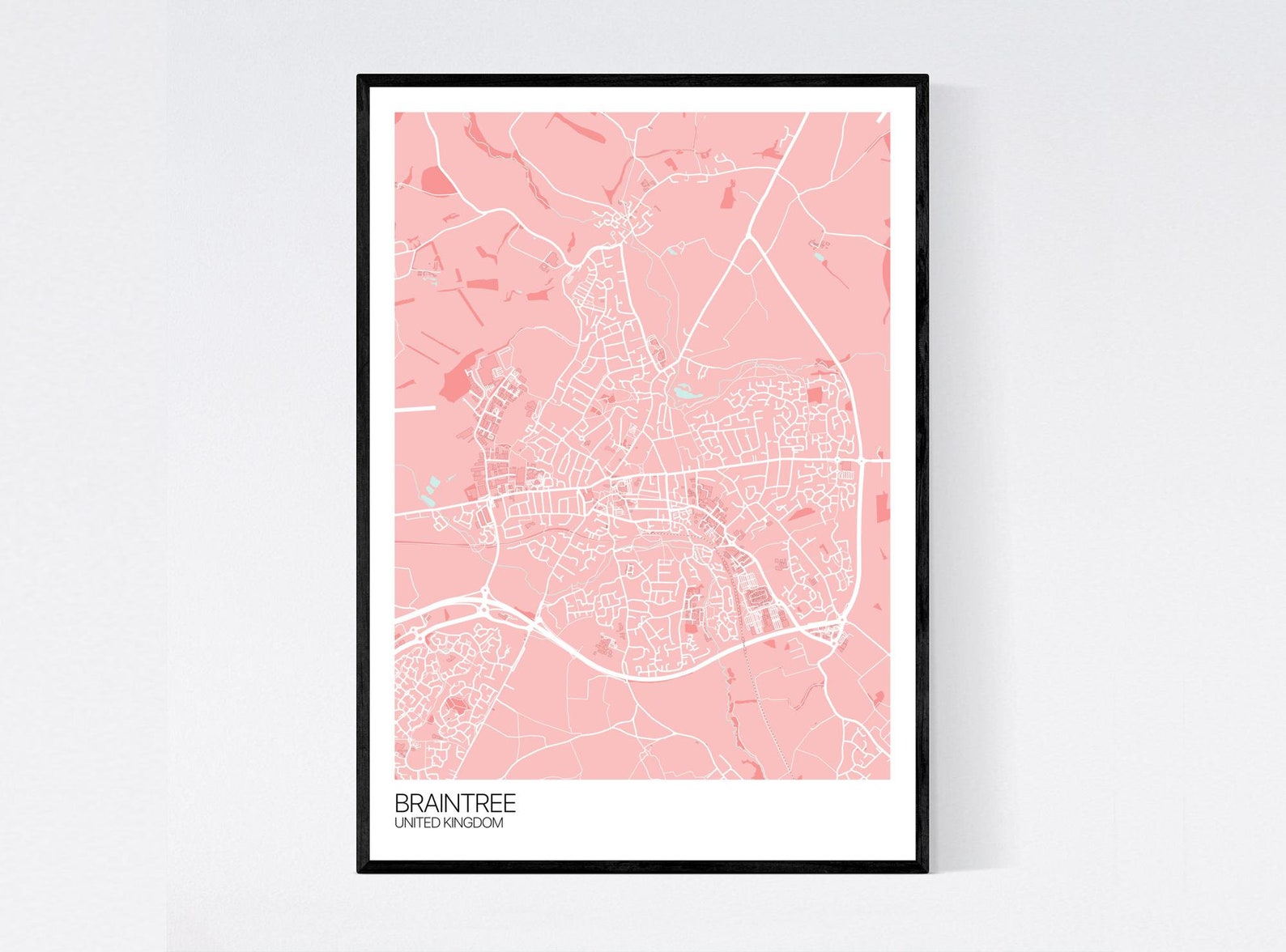 Braintree Map Art Print Many Styles 350gsm Art Quality - Etsy