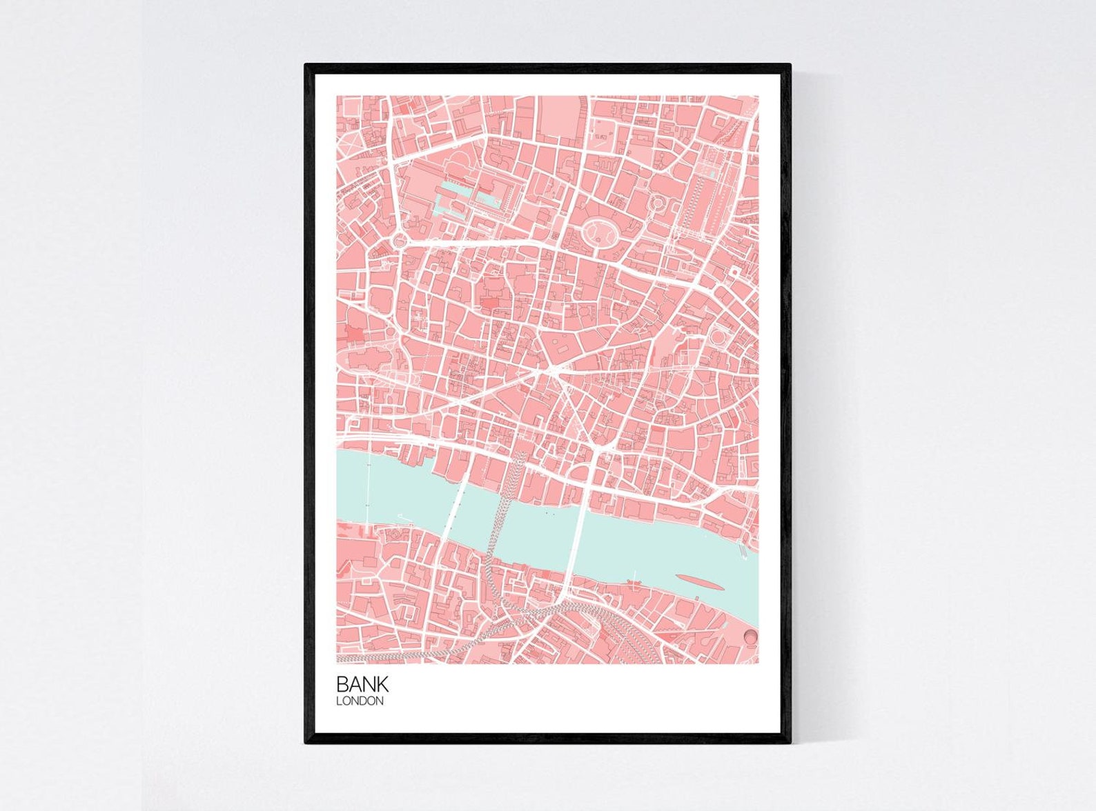 Bank London Map Art Print Many Colours 350gsm Art Quality - Etsy