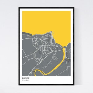 Banff Scotland Map Art Print Many Styles 350gsm Art - Etsy