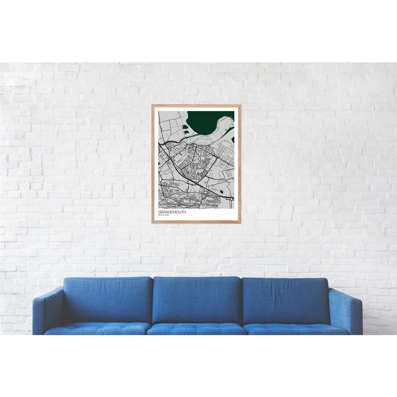 Grangemouth Scotland Map Art Print Many Styles 350gsm Art - Etsy