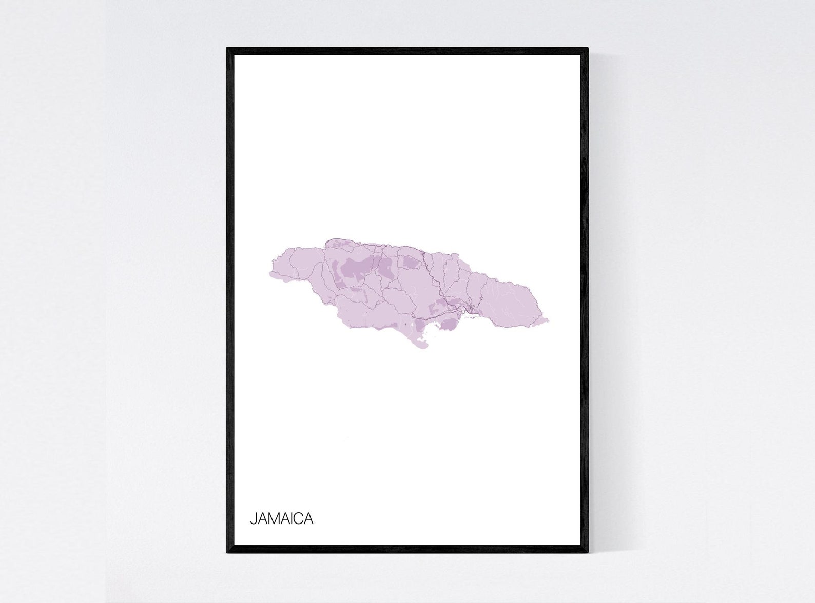 Jamaica Map Art Print Many Styles 350gsm Art Quality Paper - Etsy