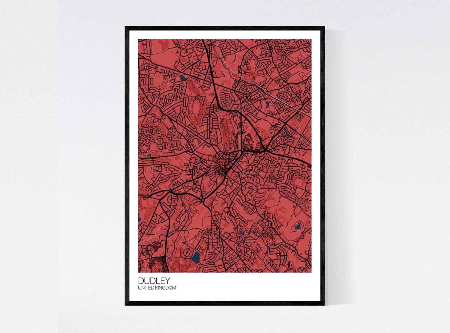Dudley United Kingdom City Map Art Print Many Styles | Etsy