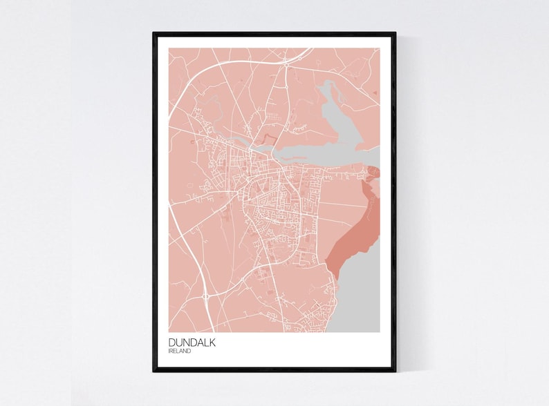 Dundalk City Map Art Print Many Styles 350gsm Art Quality | Etsy