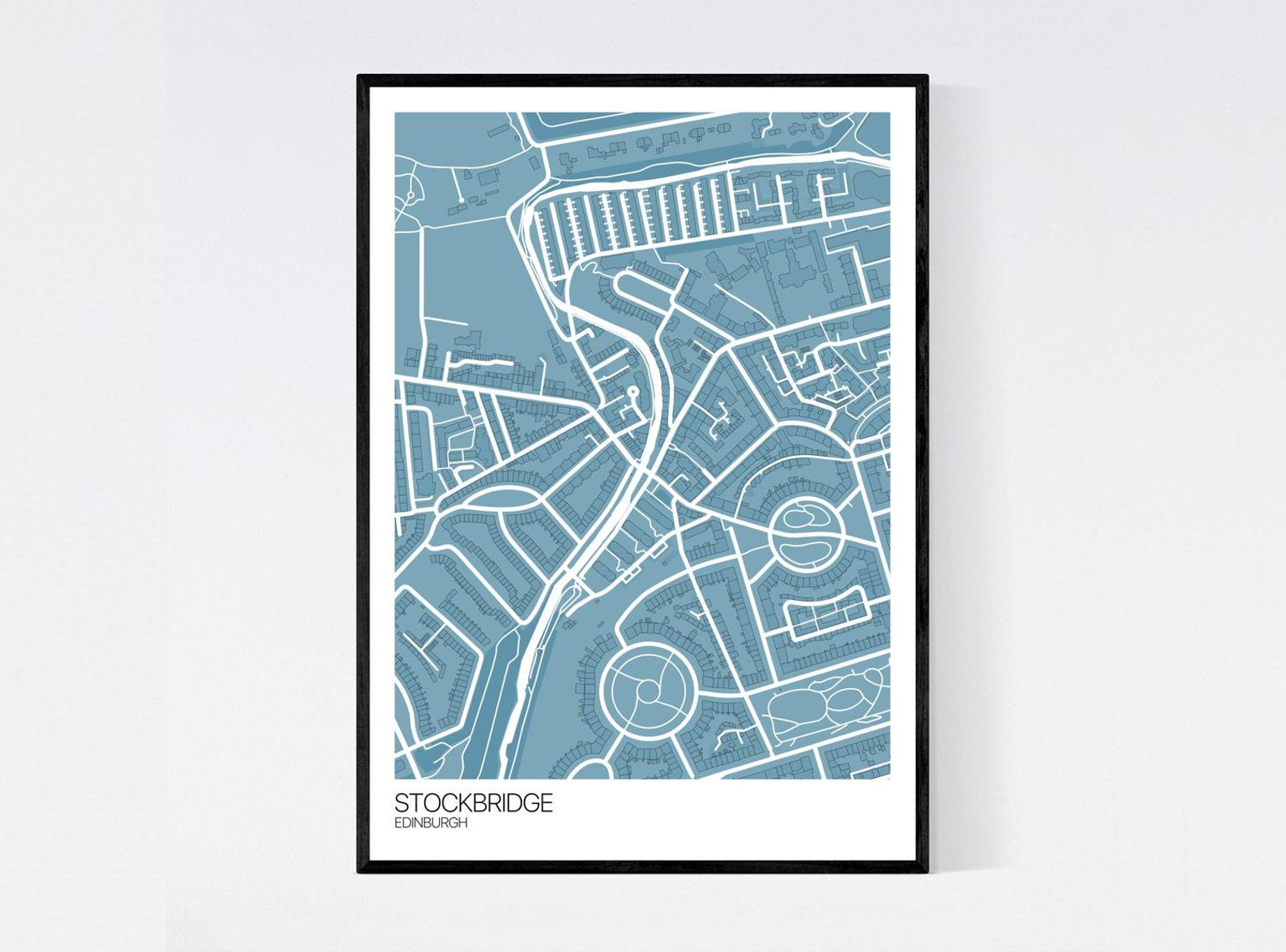 Stockbridge Edinburgh City Map Art Print Many Colours - Etsy UK
