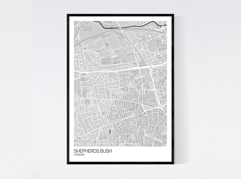 Shepherds Bush London Map Art Print Many Colours 350gsm - Etsy