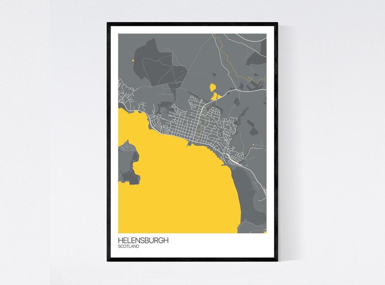 Helensburgh Scotland Map Art Print Many Styles 350gsm Art - Etsy