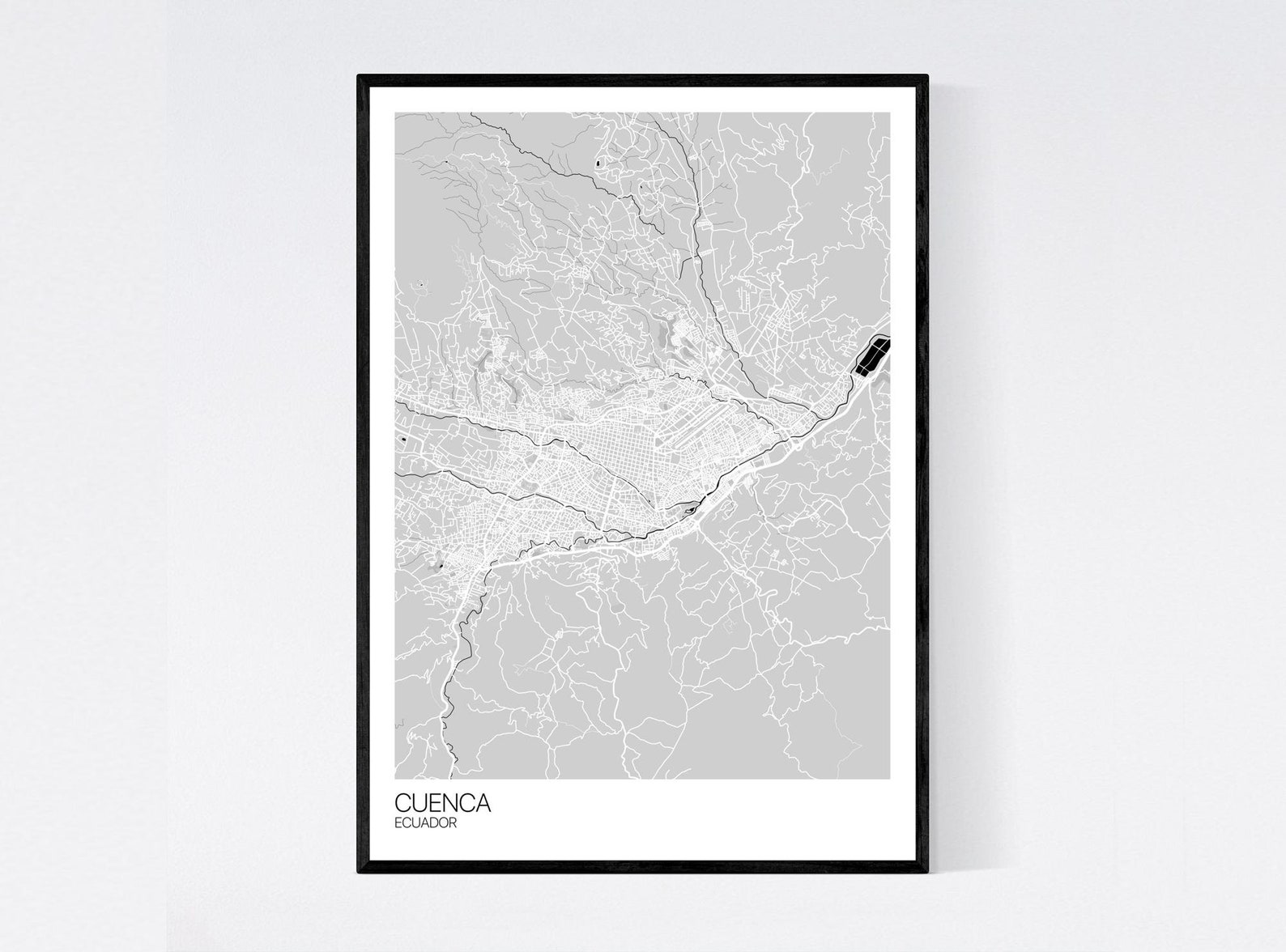 Cuenca Ecuador Map Art Print Many Styles 350gsm Art - Etsy