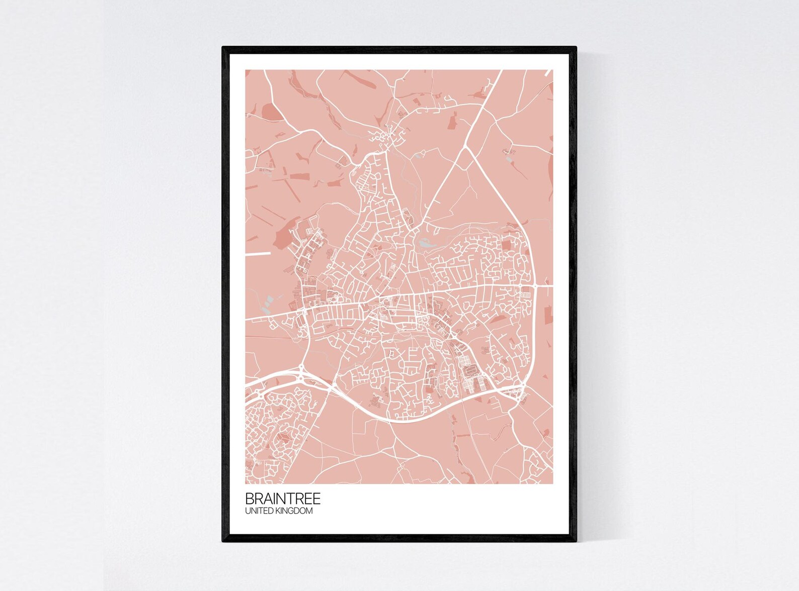 Braintree Map Art Print Many Styles 350gsm Art Quality - Etsy