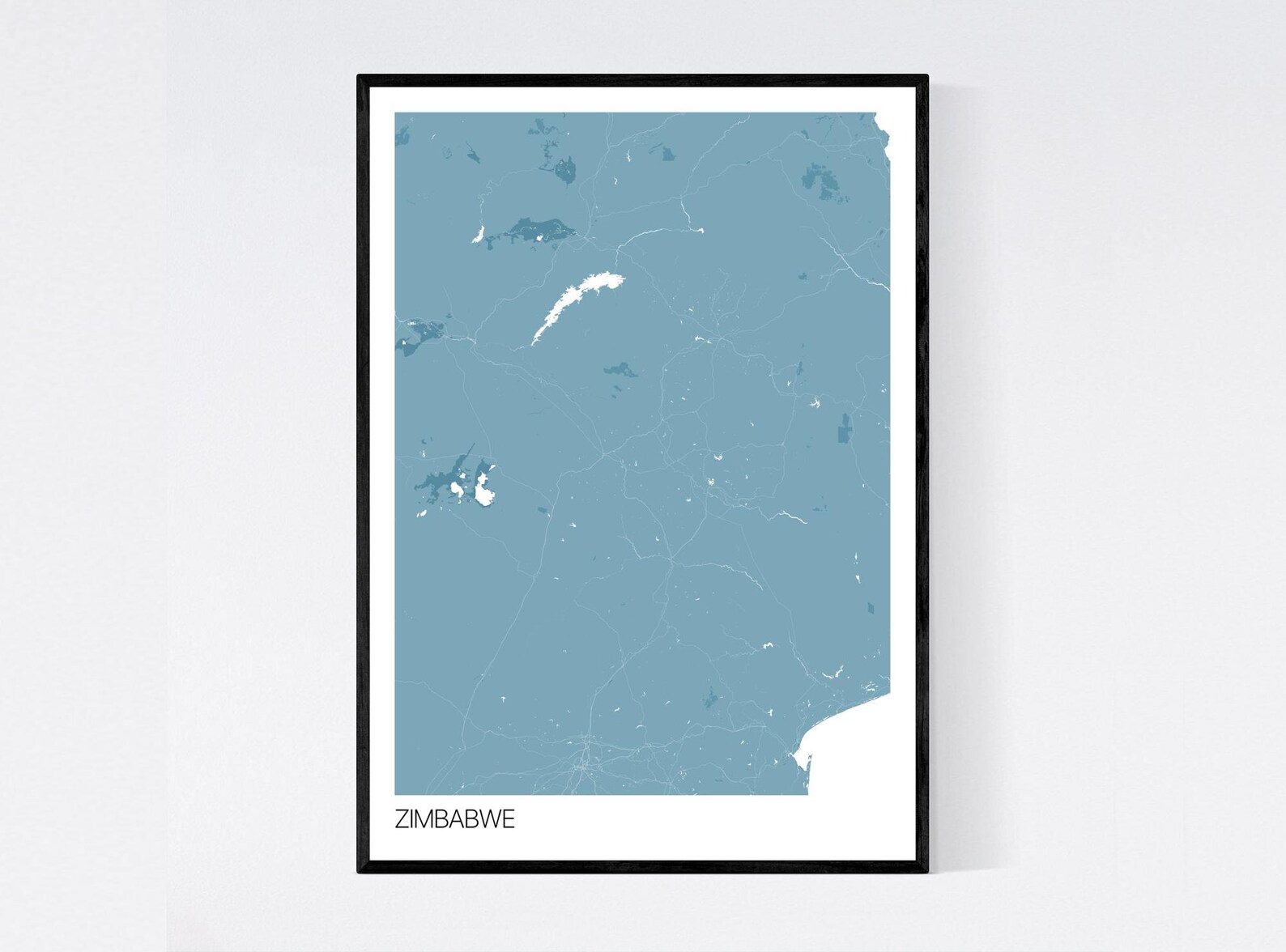 Zimbabwe Africa Map Art Print Many Styles Art Quality - Etsy UK