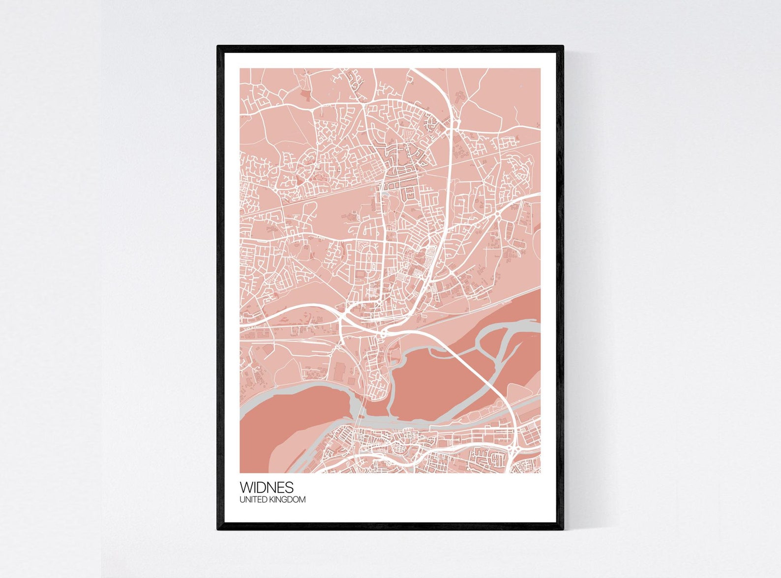 Widnes Town Map Art Print Many Styles 350gsm Art Quality - Etsy