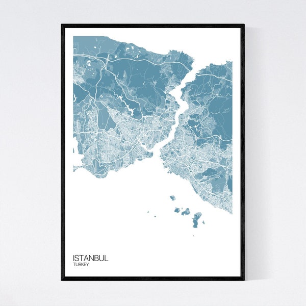 Istanbul Map Print - Etsy