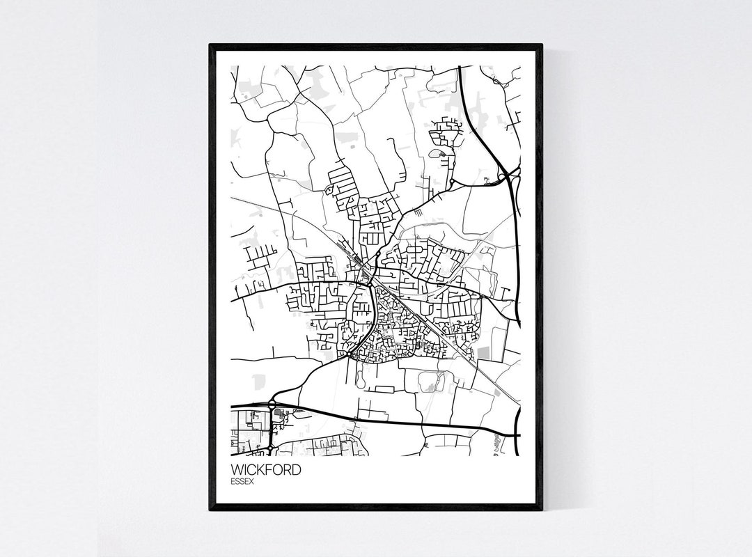 Wickford, Essex Map Art Print Many Styles 350gsm Art Quality Paper Fast ...