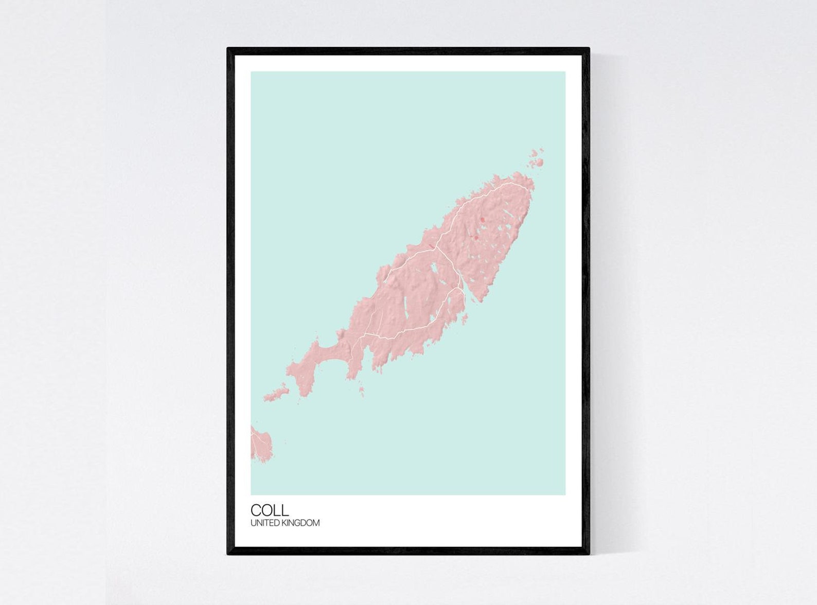 Coll Topographic Map Print Many Colours Fast Delivery | Etsy