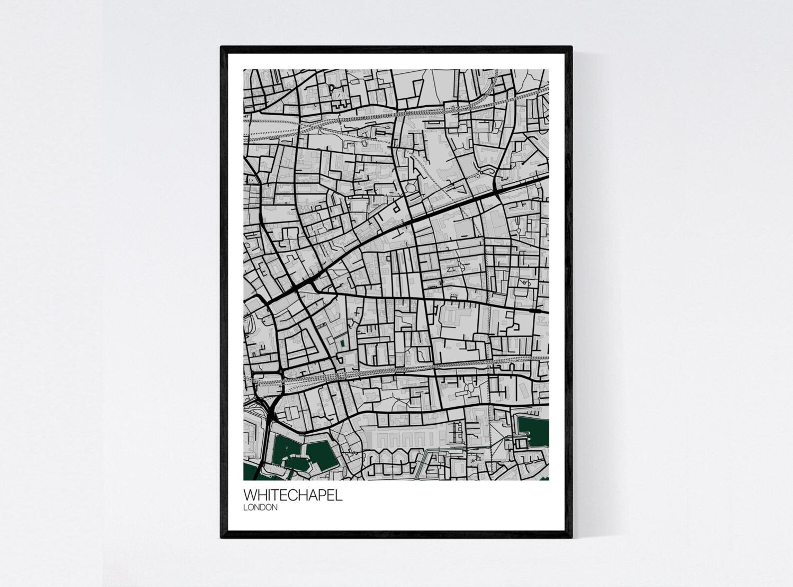 Whitechapel London Map Art Print Many Colours 350gsm Art | Etsy