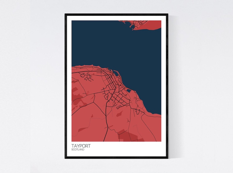 Tayport Scotland Map Art Print Many Styles 350gsm Art - Etsy