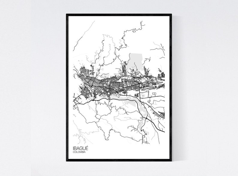 Ibague Colombia Map Art Print Many Styles 350gsm Art - Etsy