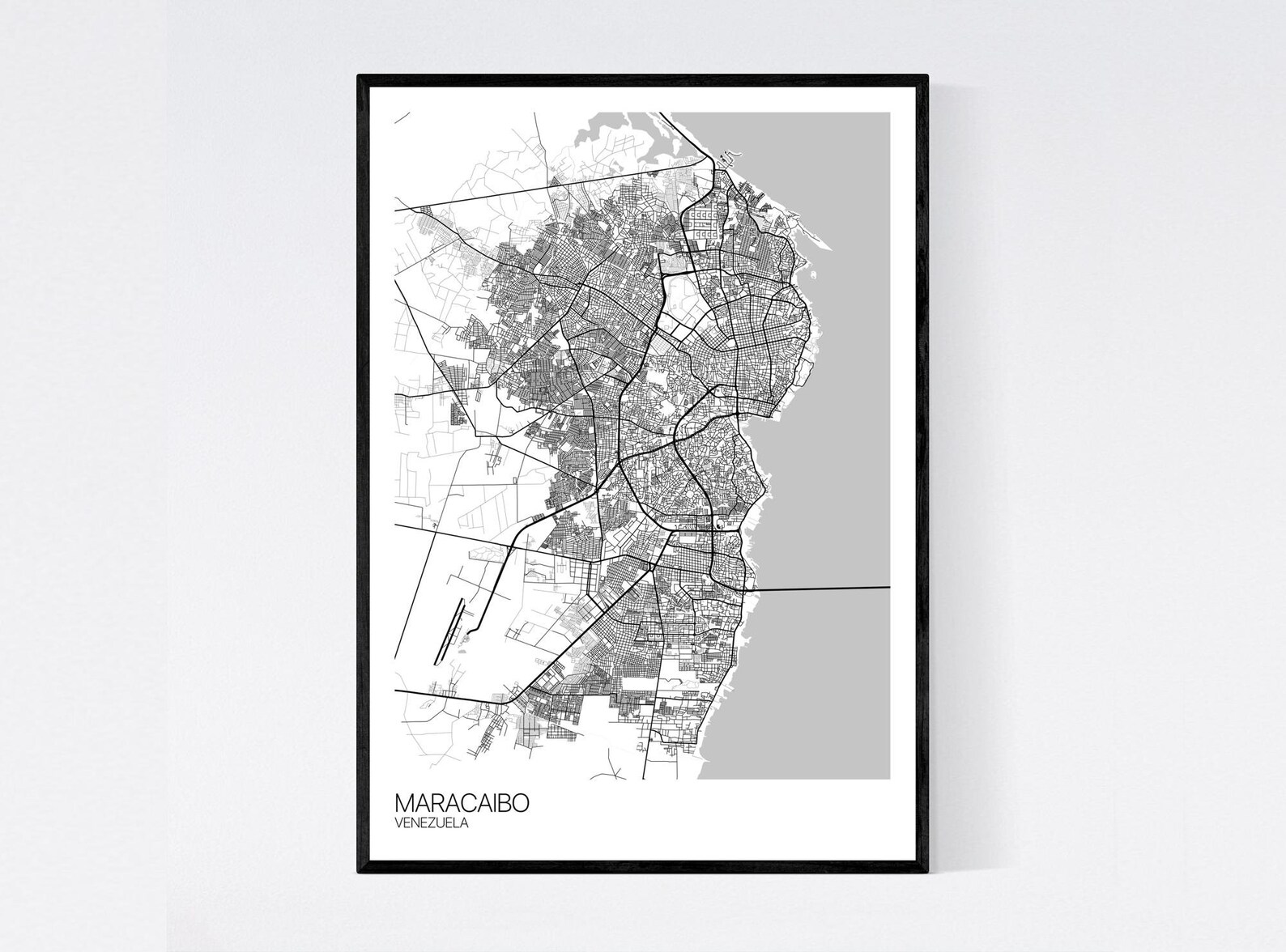 Maracaibo Venezuela Map Art Print Many Styles 350gsm Art - Etsy