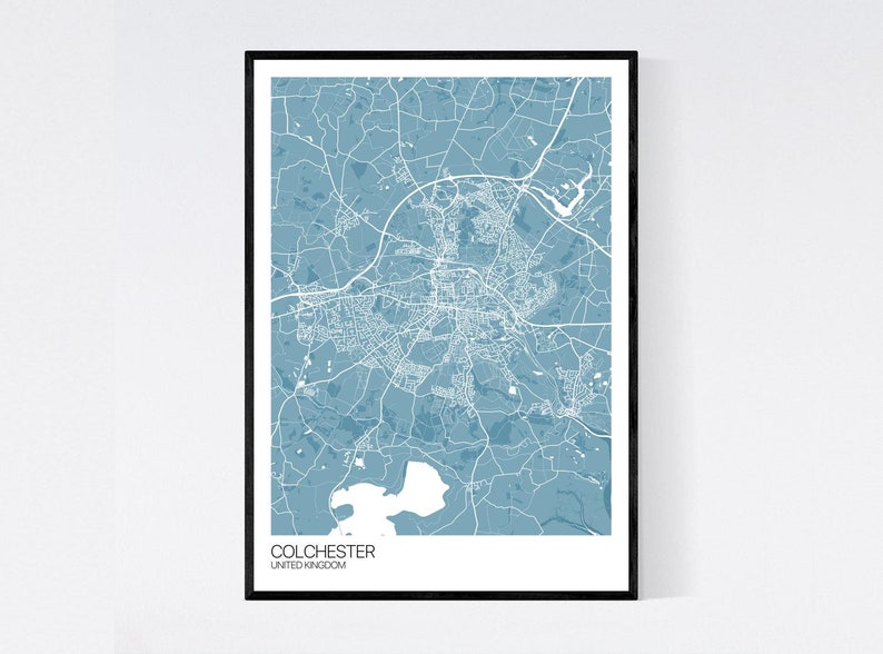 Colchester United Kingdom City Map Art Print Many Styles | Etsy