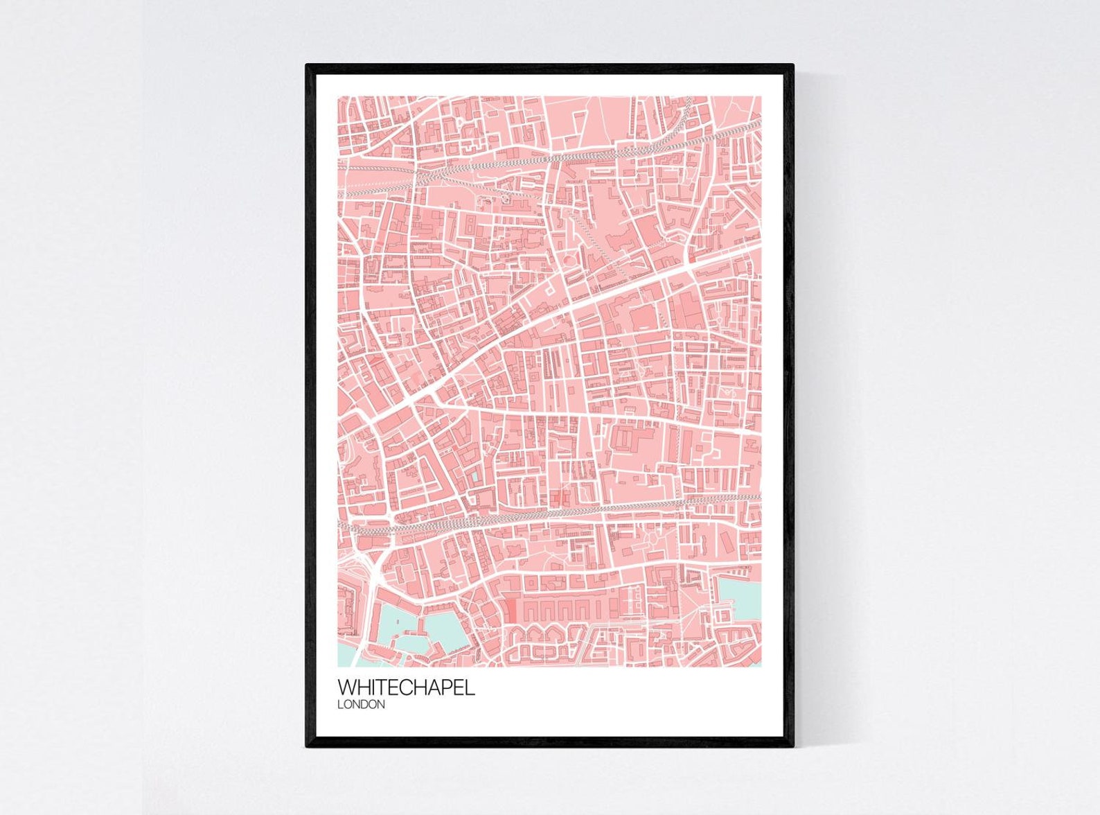 Whitechapel London Map Art Print Many Colours 350gsm Art - Etsy