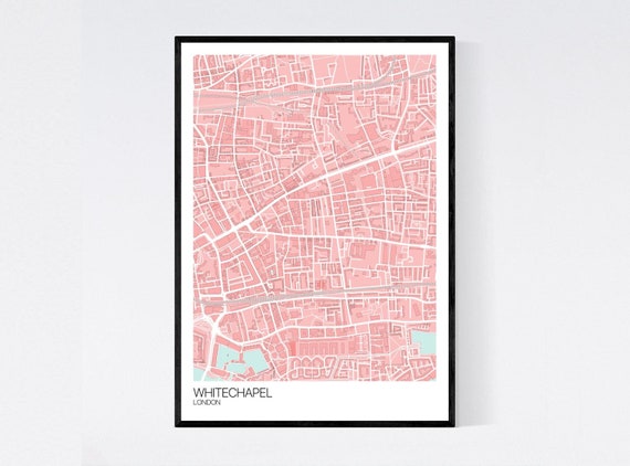 Whitechapel London Map Art Print Many Colours 350gsm Art | Etsy