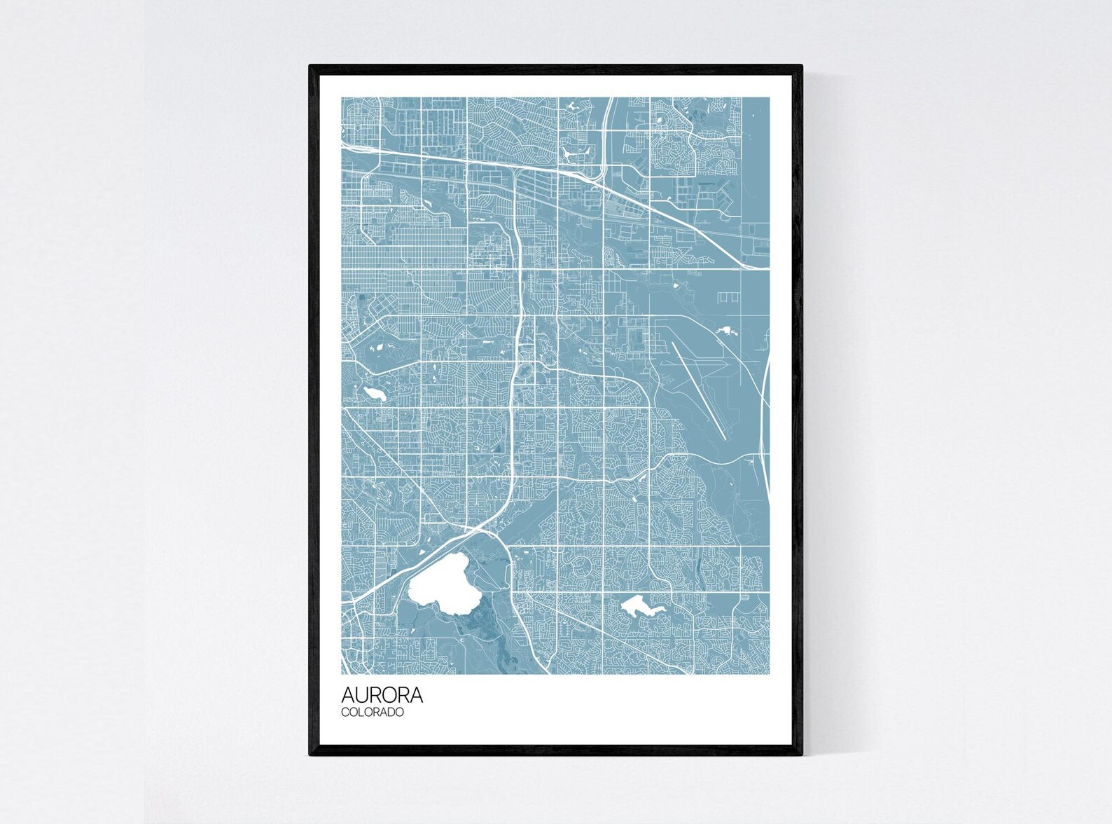 Aurora Colorado Map Print Many Colours Printed on Art | Etsy