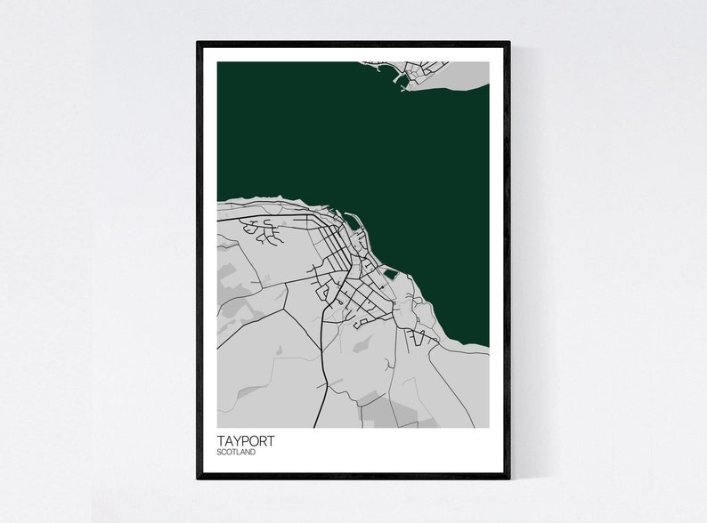 Tayport Scotland Map Art Print Many Styles 350gsm Art - Etsy