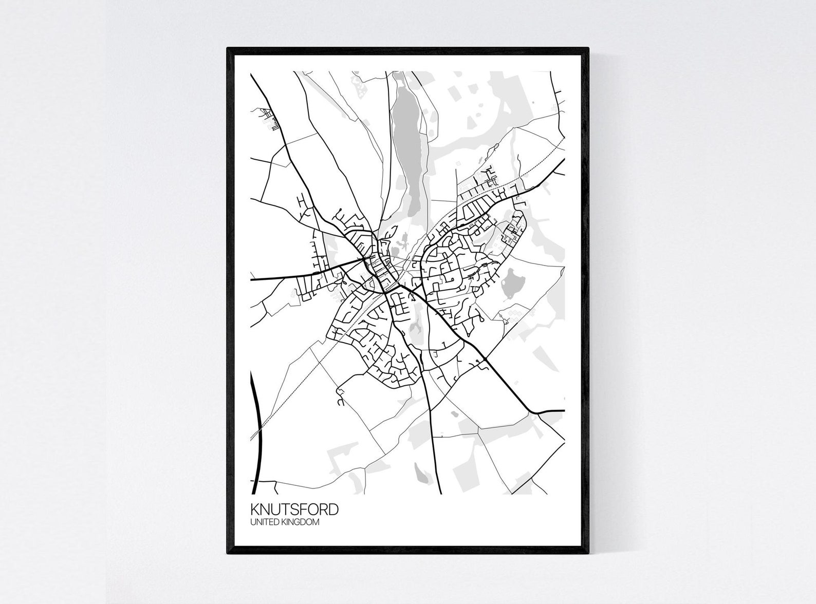 Knutsford Town Map Art Print Many Styles 350gsm Art - Etsy