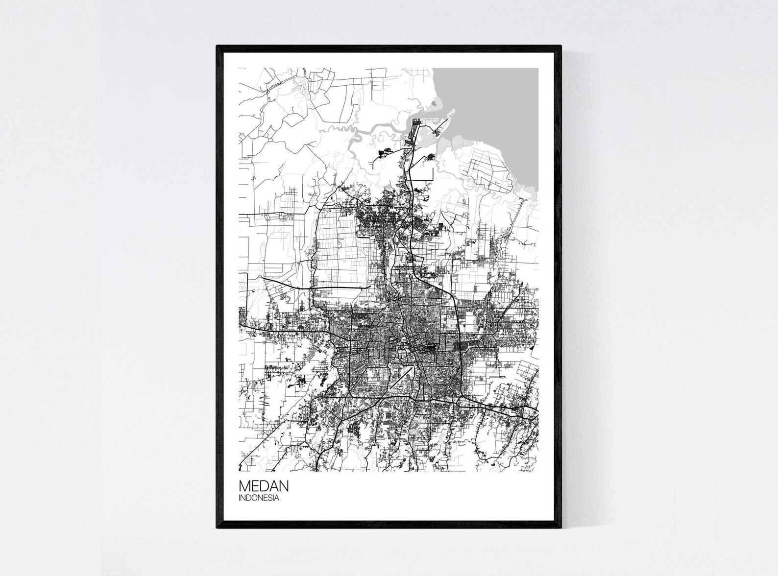 Medan Indonesia Map Art Print Many Styles Art Quality - Etsy UK