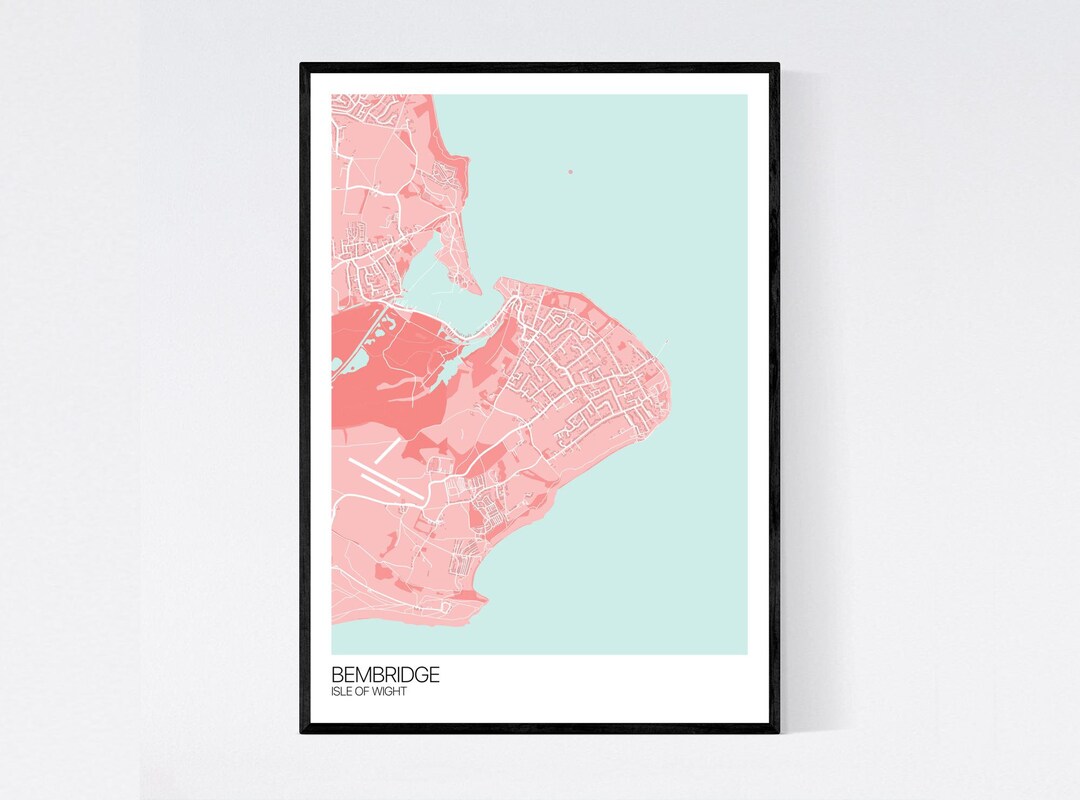 Bembridge, Isle of Wight Map Art Print - Many Styles - 350gsm Art ...
