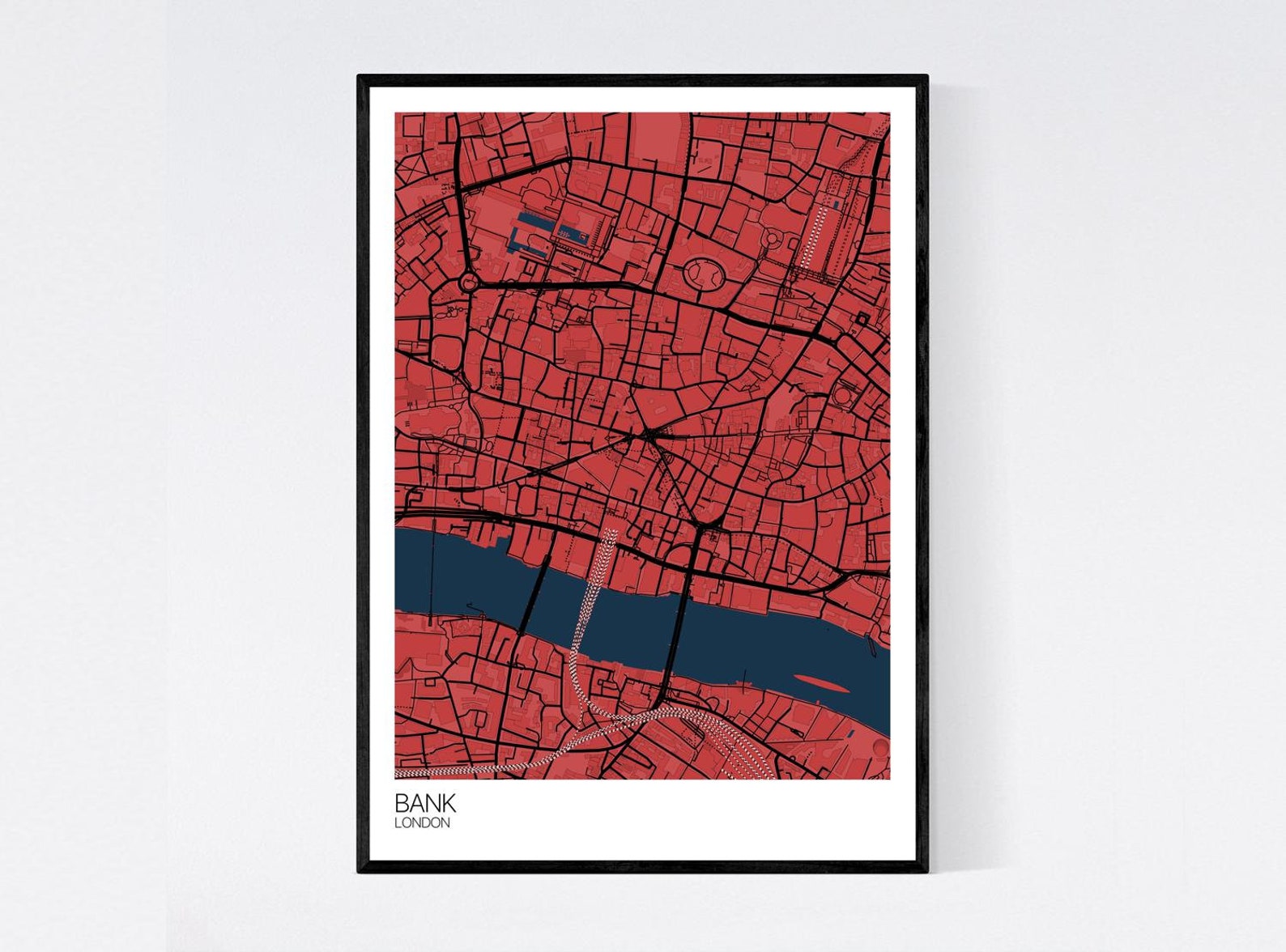 Bank London Map Art Print Many Colours 350gsm Art Quality - Etsy