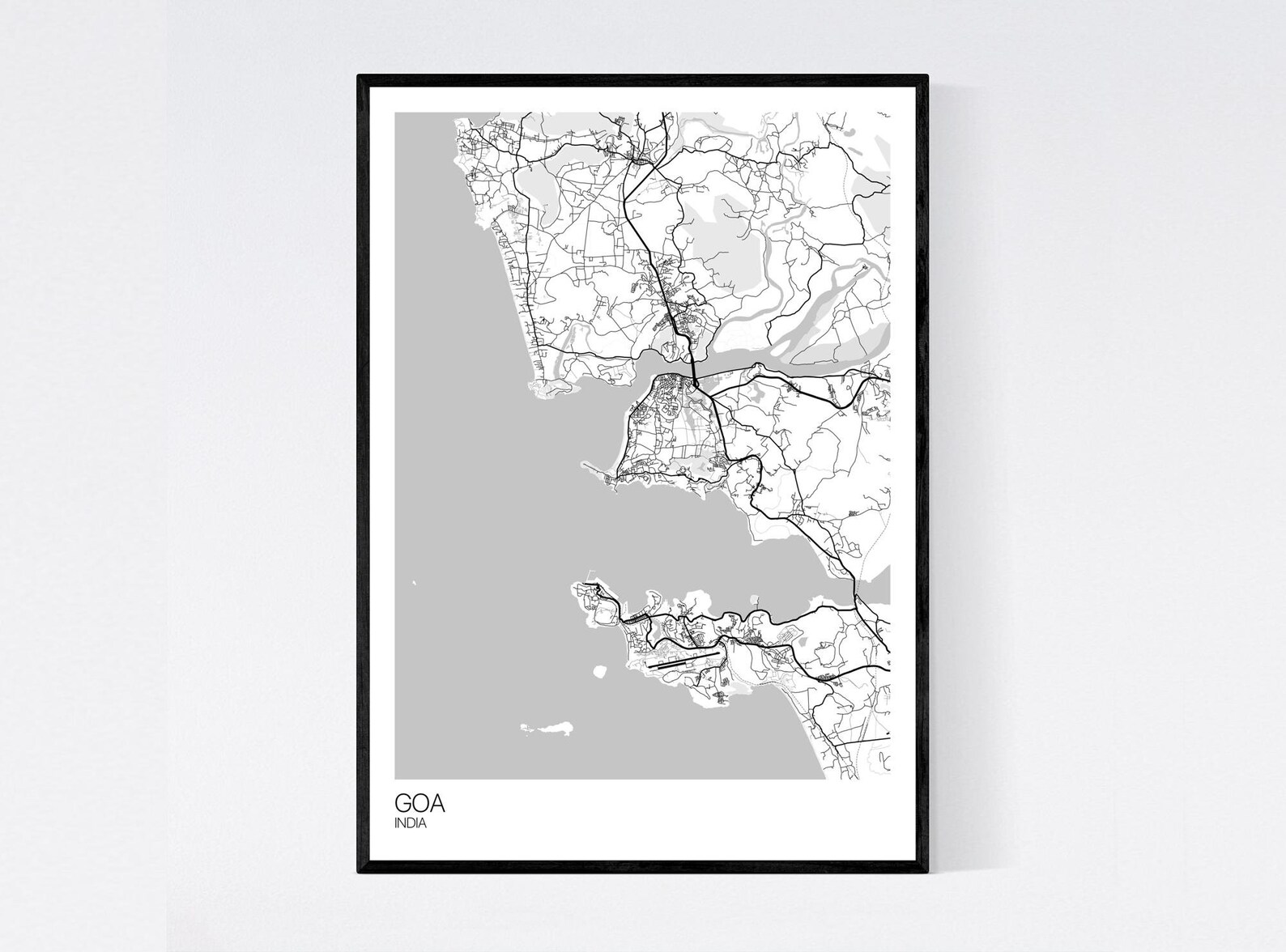 Goa India Map Art Print Many Styles Art Quality Paper - Etsy UK