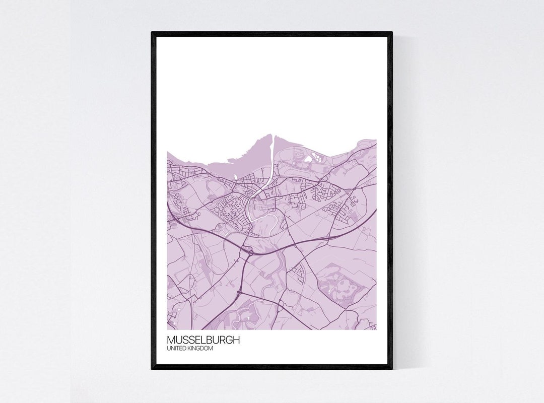 Musselburgh, Scotland City Map Art Print - Many Styles - 350gsm Art ...