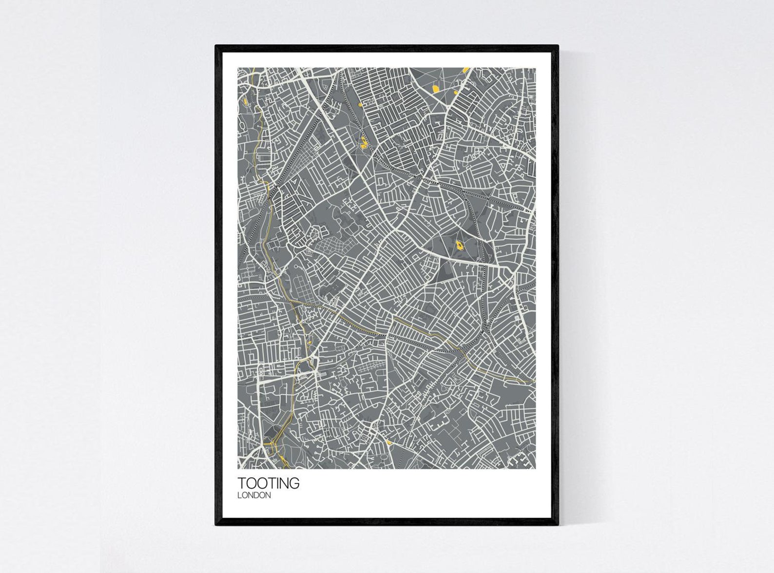 Tooting London Map Art Print Many Colours 350gsm Art | Etsy