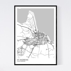 St Andrews, Scotland City Map Art Print Many Styles 350gsm Art Quality ...