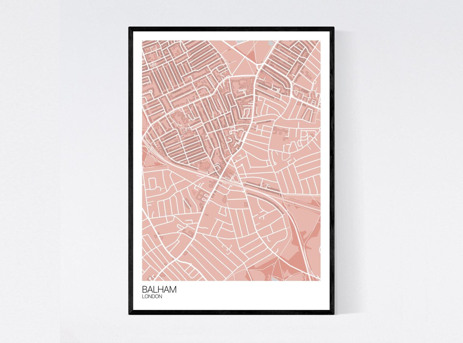 Balham London Map Art Print Many Colours 350gsm Art - Etsy