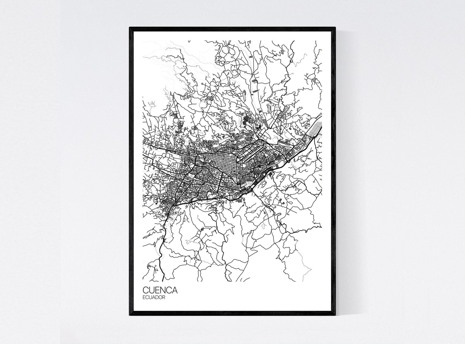Cuenca Ecuador Map Art Print Many Styles 350gsm Art - Etsy