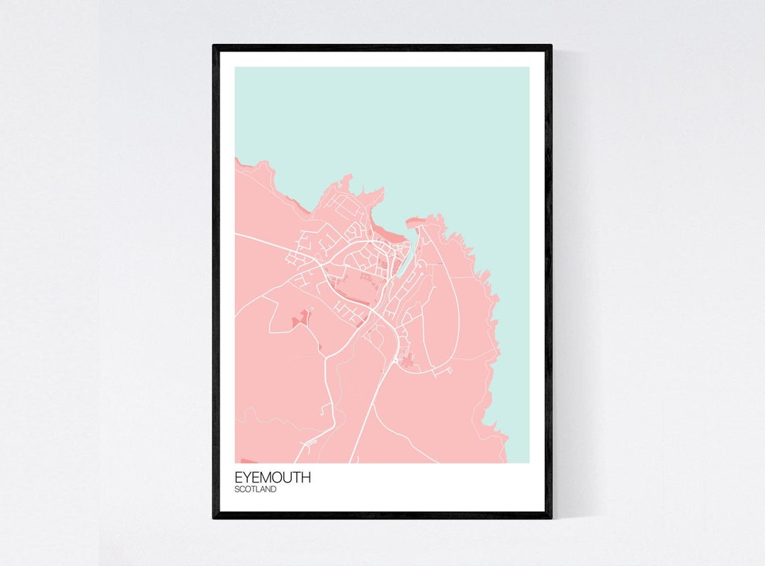 Eyemouth, Scotland Map Art Print - Many Styles - 350gsm Art Quality ...