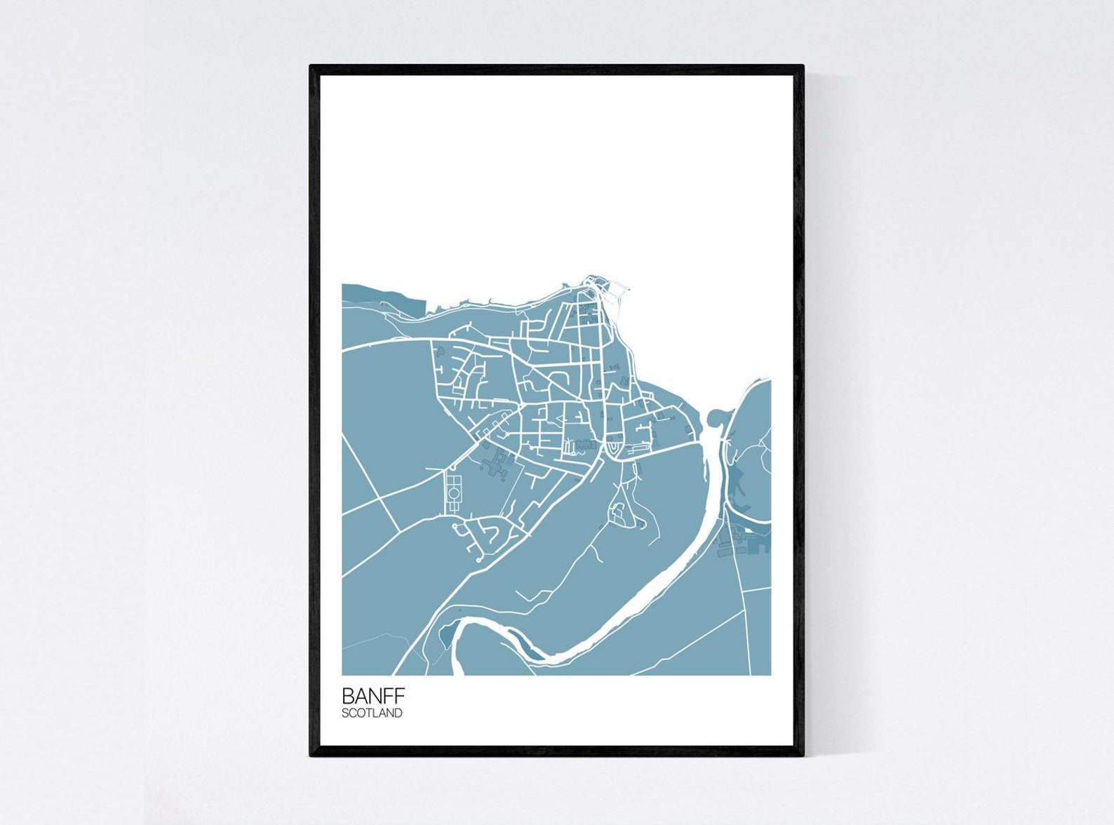 Banff Scotland Map Art Print Many Styles 350gsm Art - Etsy