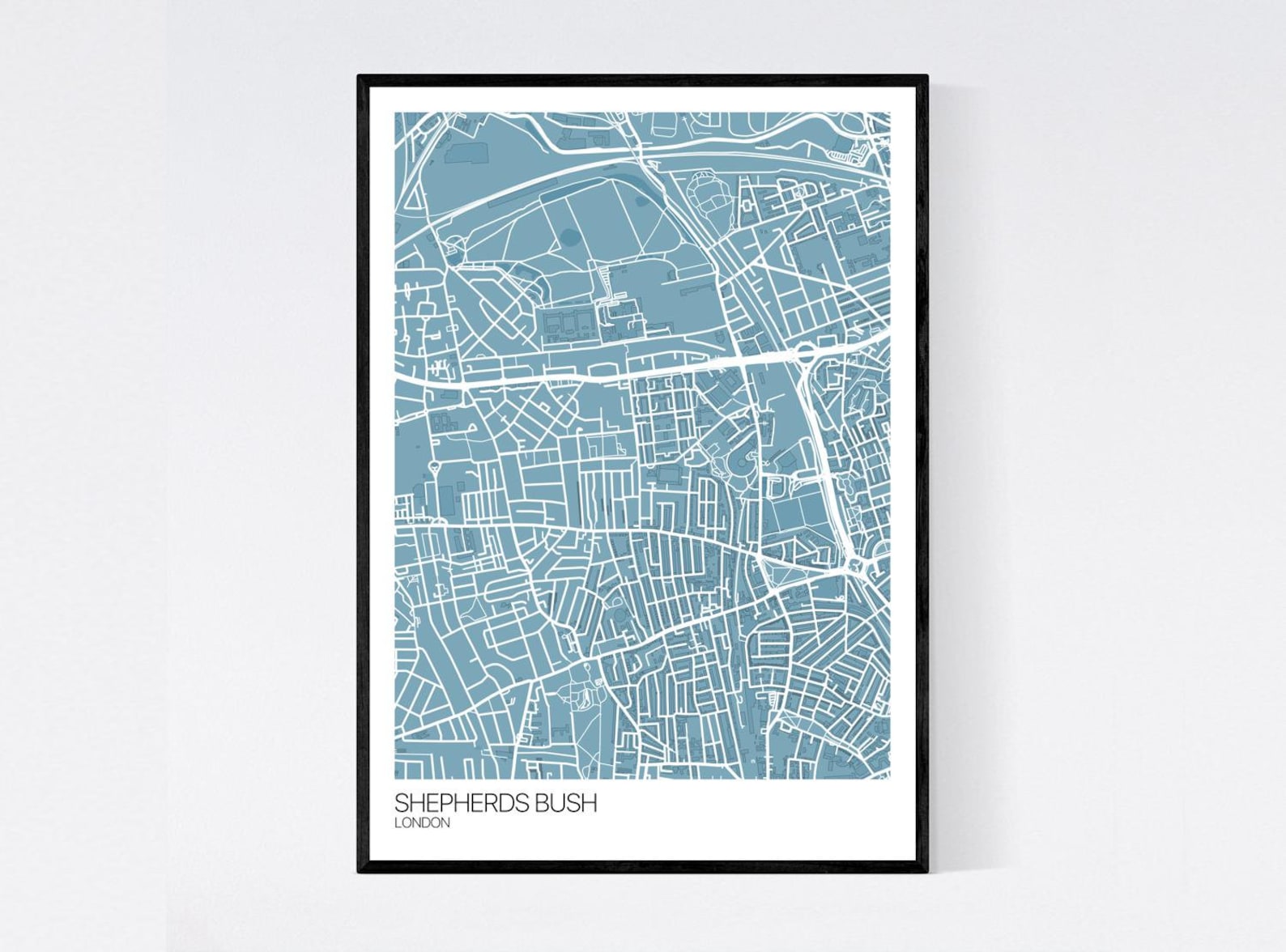 Shepherds Bush London Map Art Print Many Colours 350gsm | Etsy