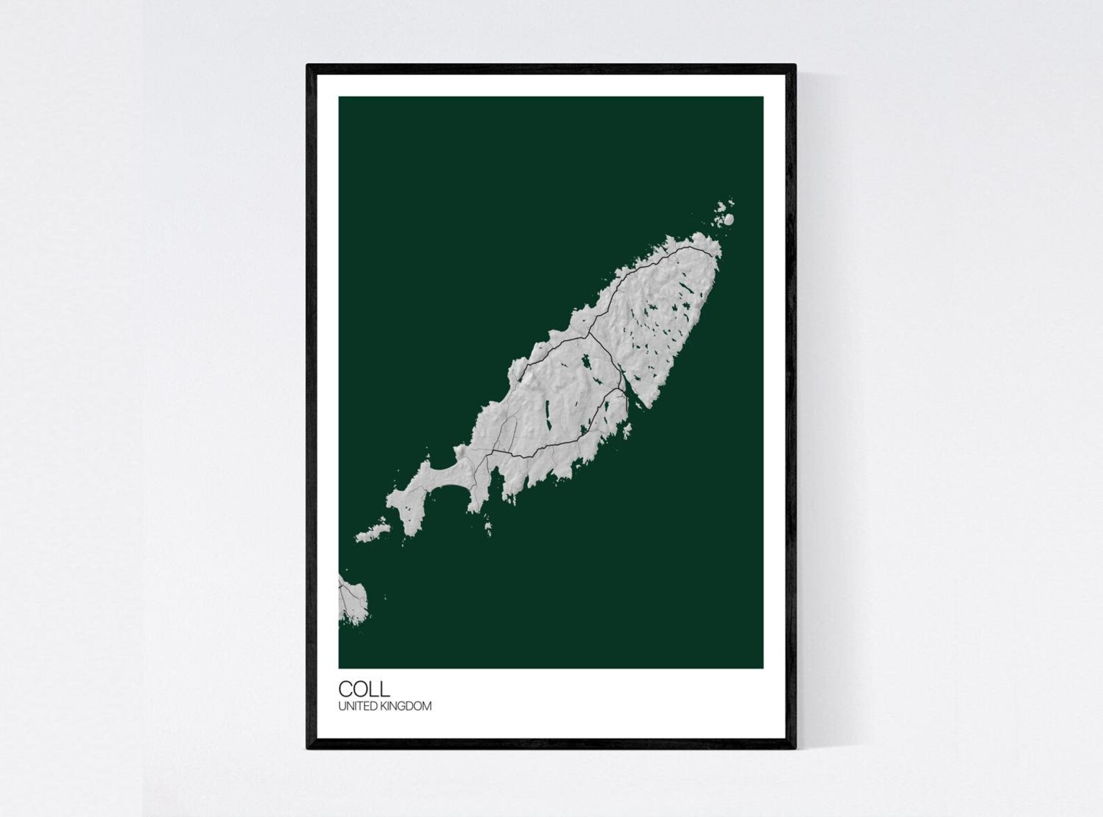 Coll Topographic Map Print Many Colours Fast Delivery | Etsy