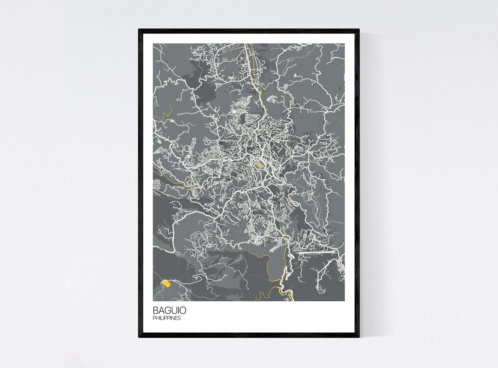 Baguio Philippines Map Art Print Many Styles Art Quality | Etsy