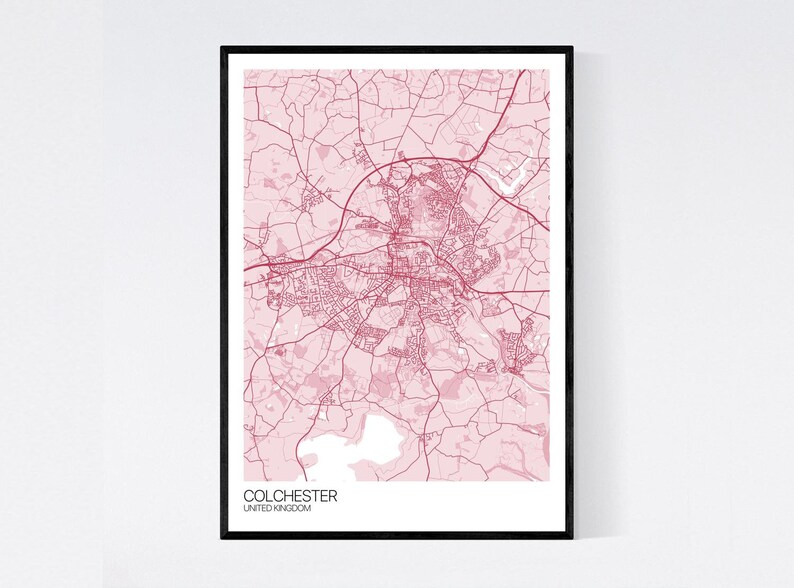 Colchester United Kingdom City Map Art Print Many Styles | Etsy