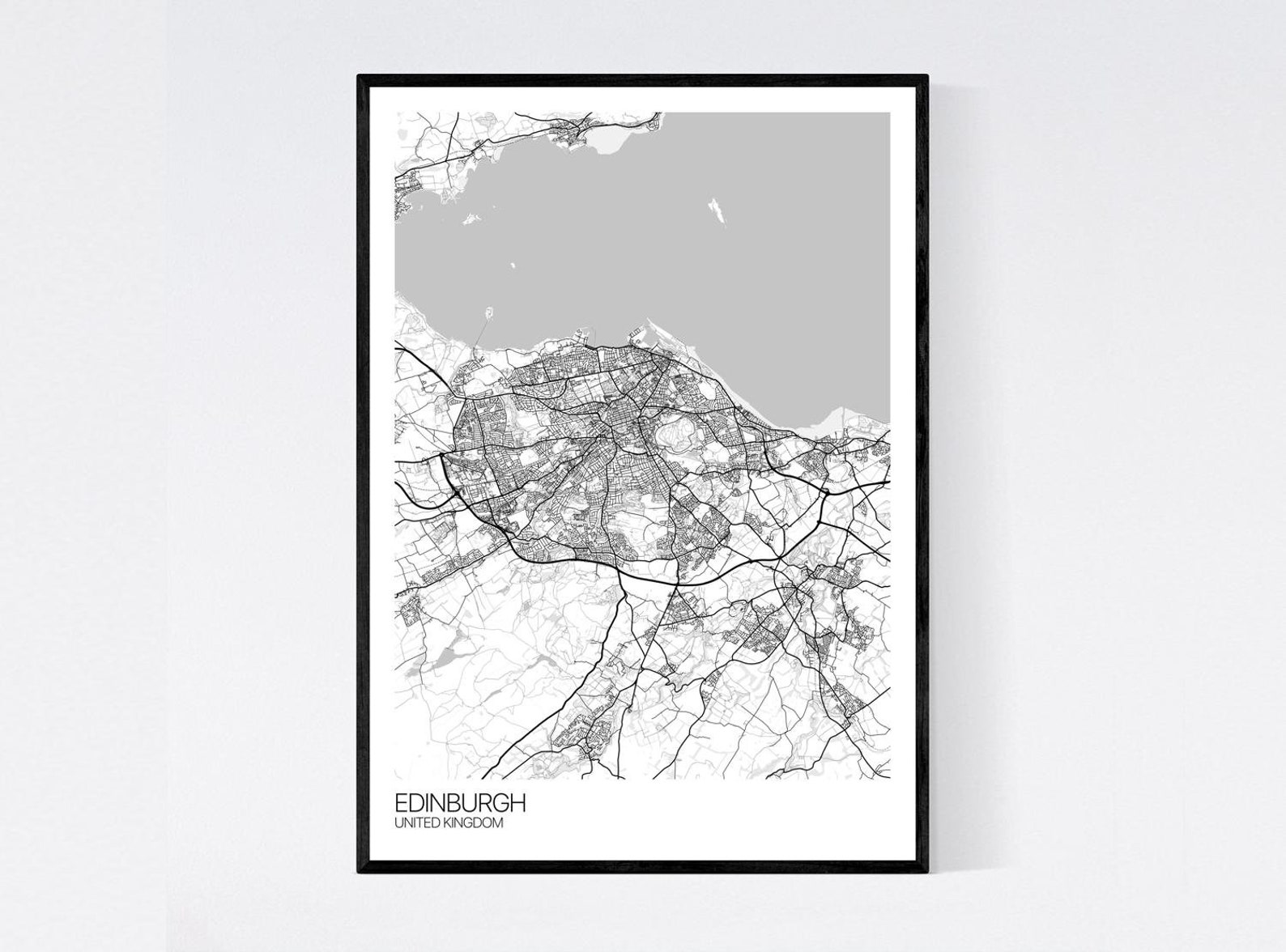 Edinburgh City Map Art Print Many Colours 350gsm Art - Etsy