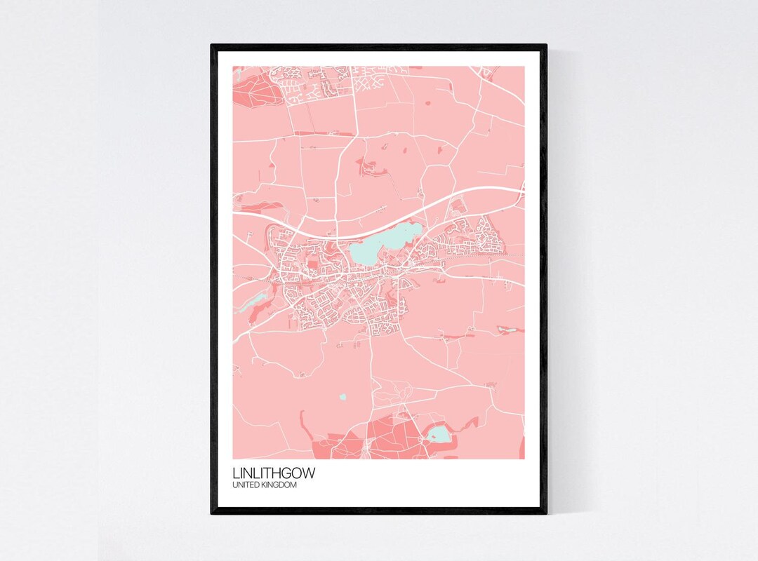 Linlithgow, Scotland City Map Art Print Many Styles 350gsm Art Quality ...