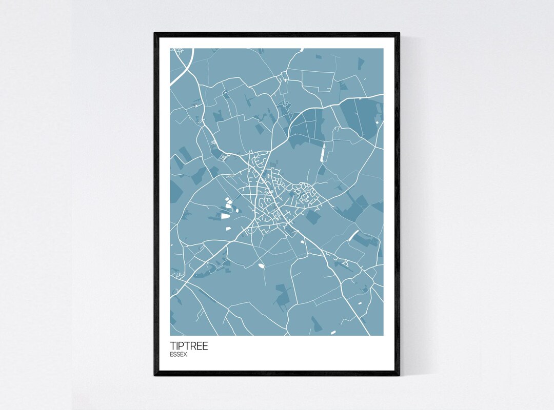 Tiptree, Essex Map Art Print - Many Styles - 350gsm Art Quality Paper ...