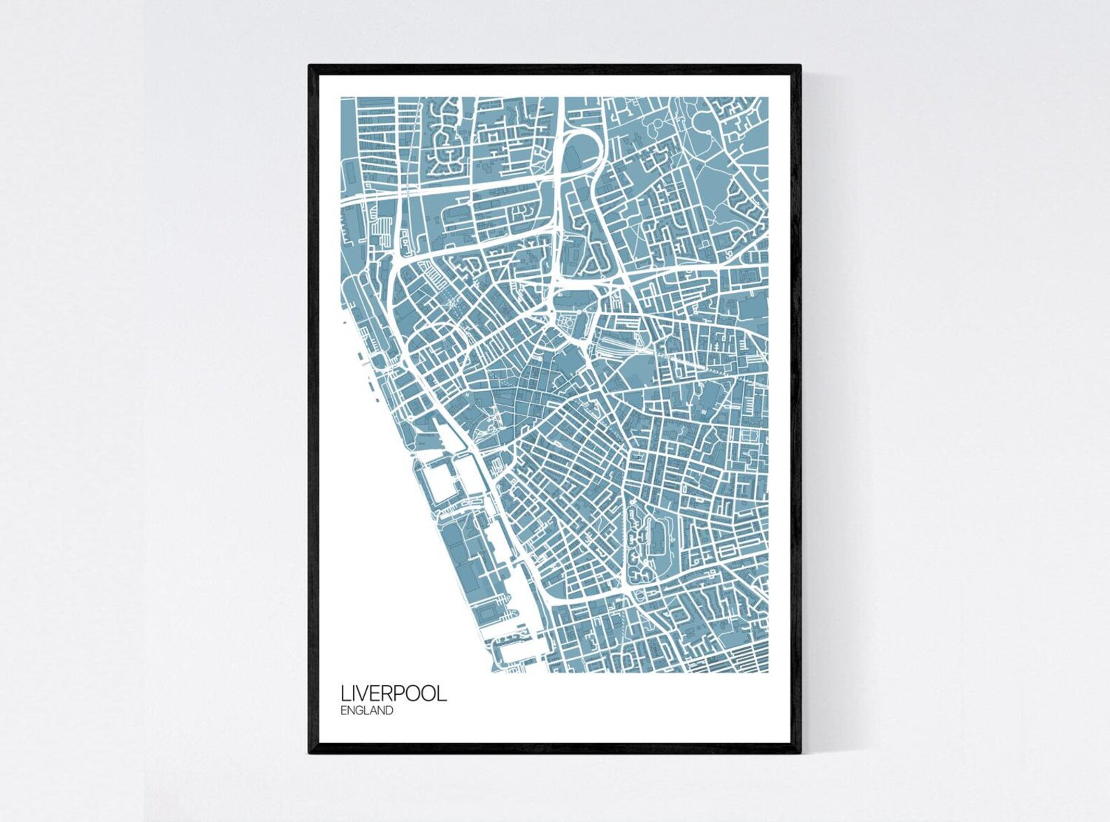 Liverpool City Centre Map Art Print Many Colours 350gsm | Etsy
